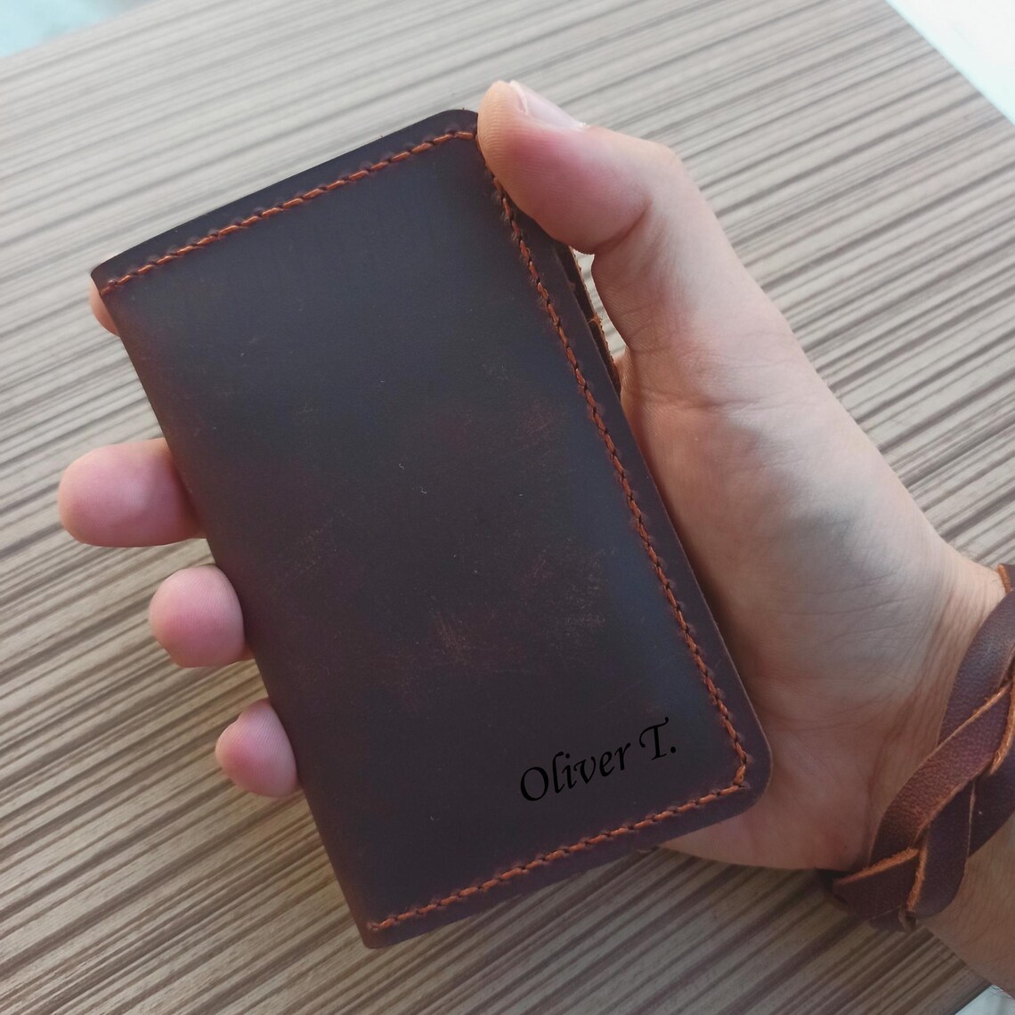 Vertical Card Wallet, Handmade Card Wallet, Leather Card Holder ...