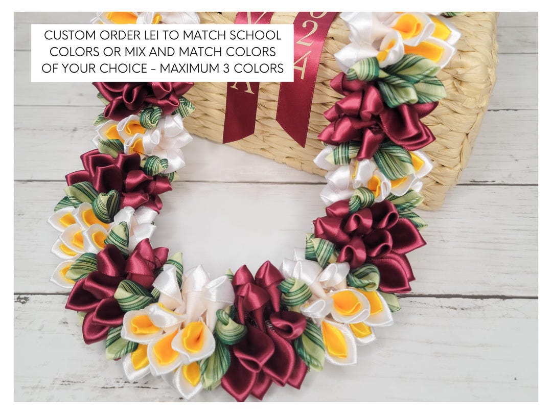 Custom Ribbon Flower Lei for Graduation or Special Occasion - Etsy
