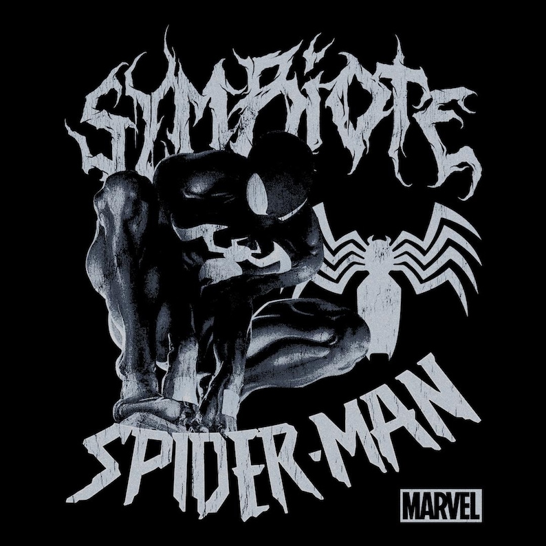 Symbiote Spiderman | High Quality Vintage Digital Print | for T-shirts ...