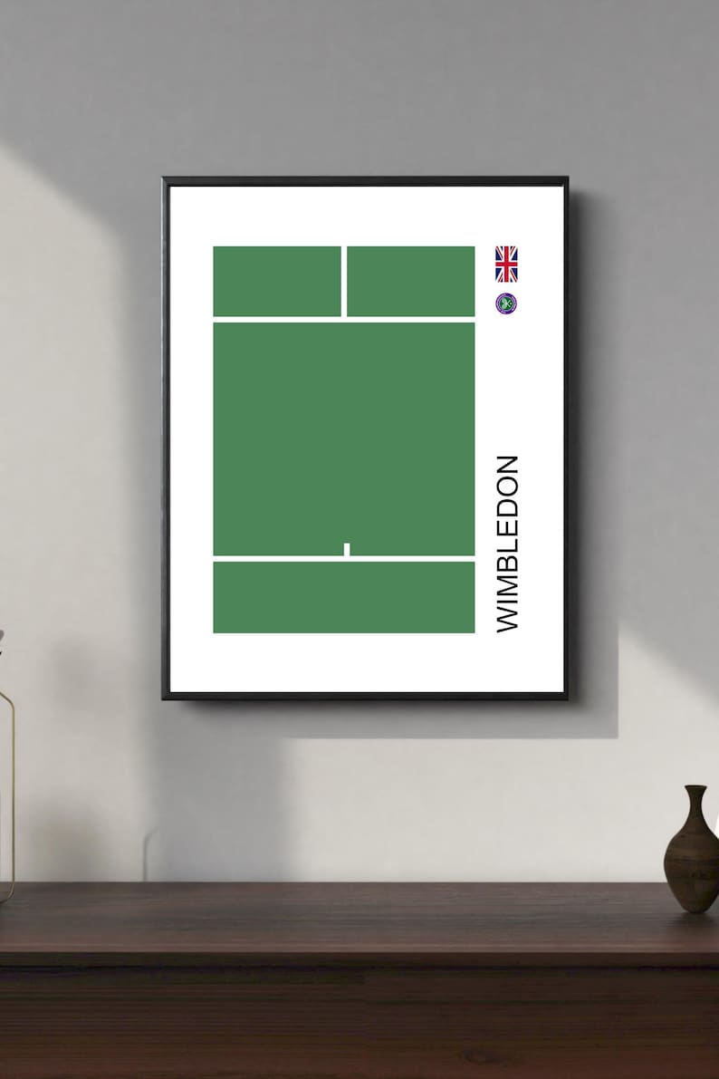 Printable Grand Slam Poster Wimbledon, Instant Download Art, Minimalist ...