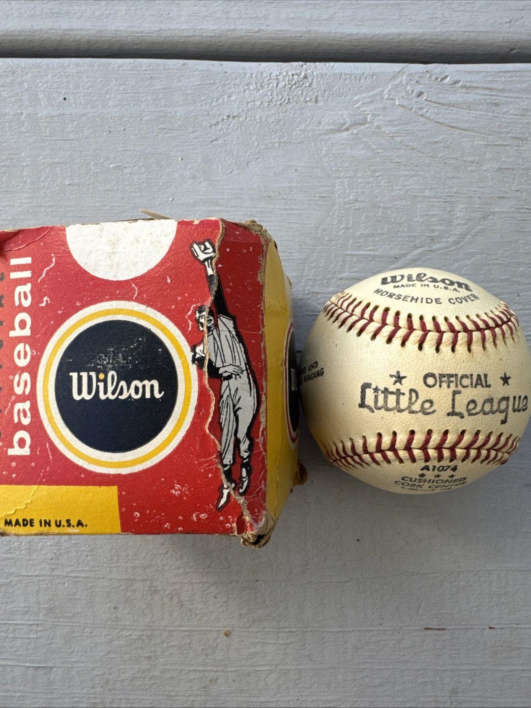Vintage Wilson A1074 USA Official Little League Horsehide Baseball ...