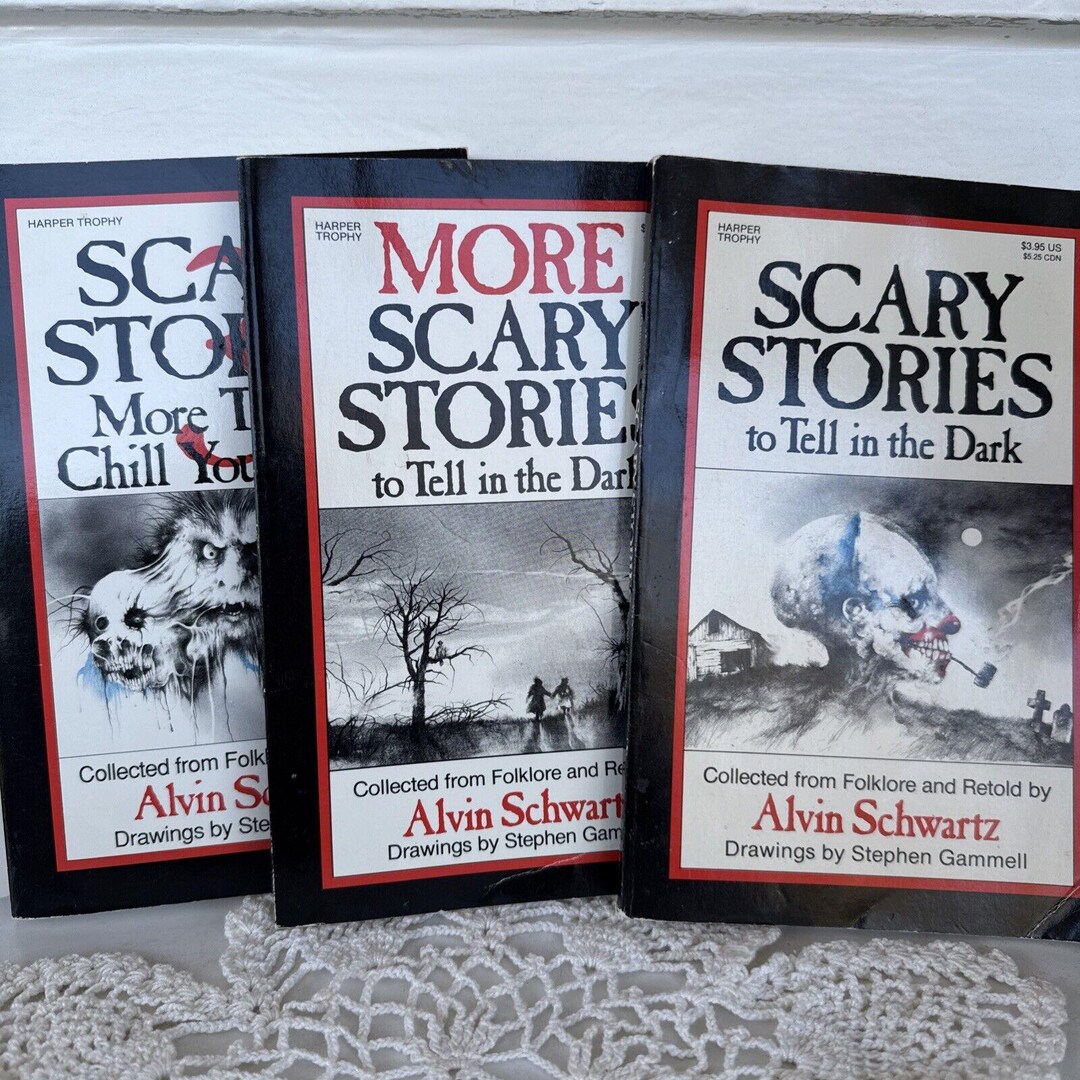 Scary Stories to Tell in the Dark, Set of 3, Alvin Schwartz Stephen Gammell - Etsy