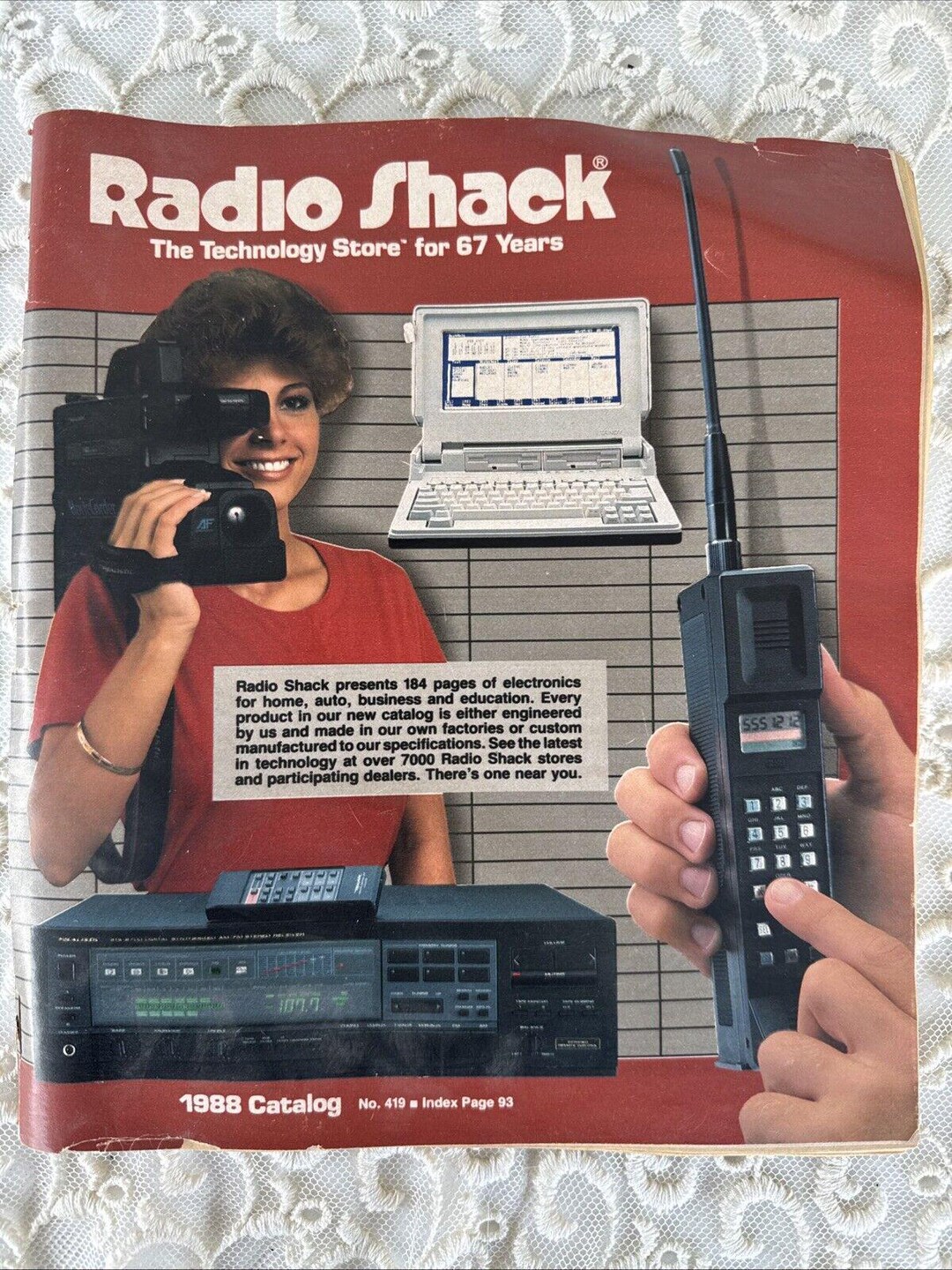 1988 Radio Shack Vintage Catalog No 419 & Index Electronics Catalogue ...