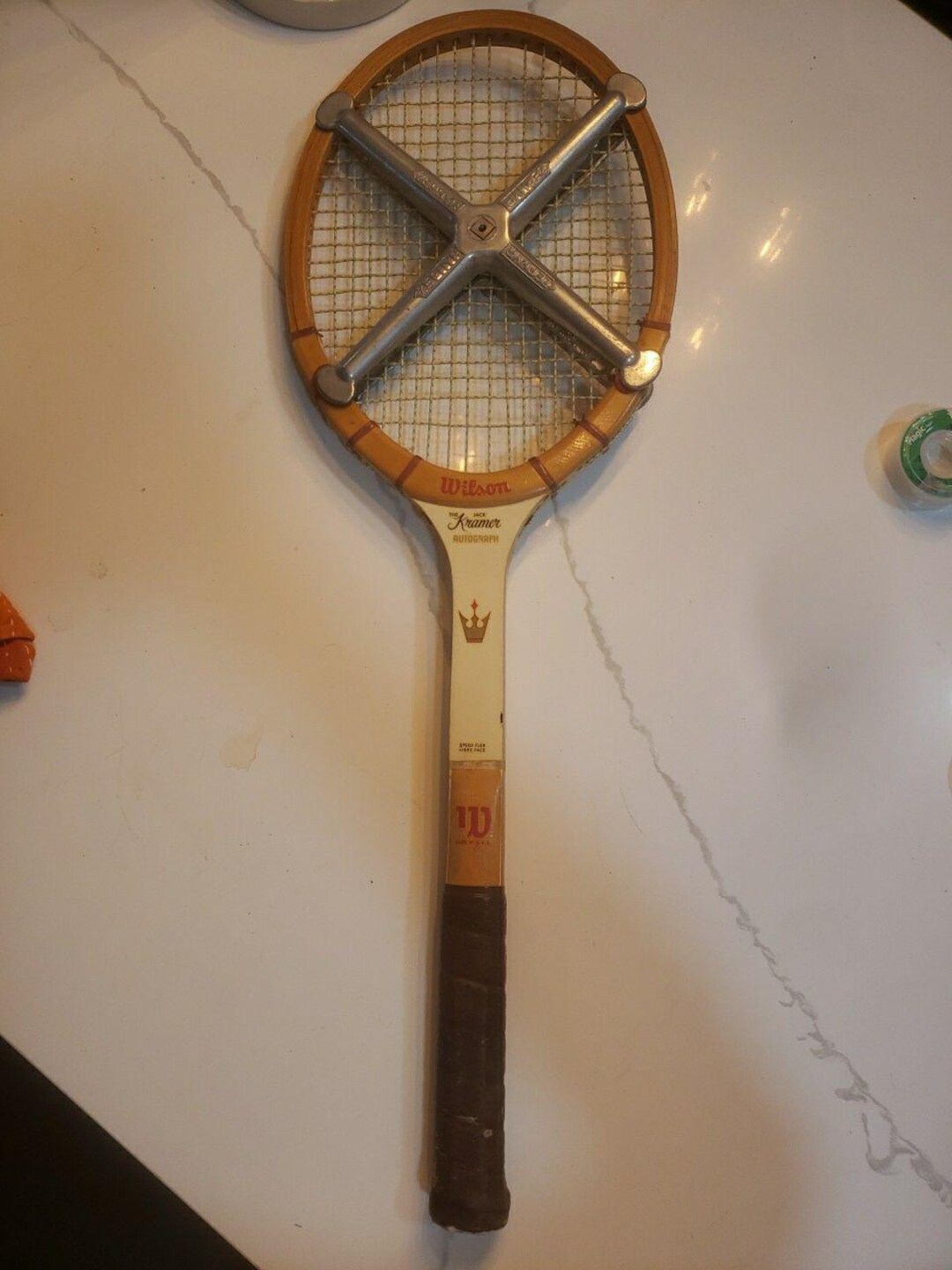 Vintage Jack Kramer Autograph Wilson Tennis Racket With Zephyr Press ...