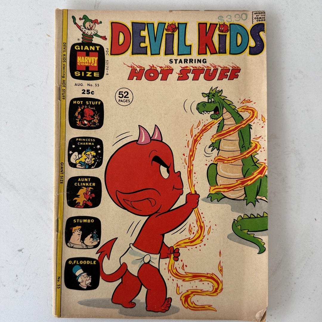 Devil Kids Hot Stuff No. 55 Harvey Comics 1971 Mattel Kit & Schwinn AD ...