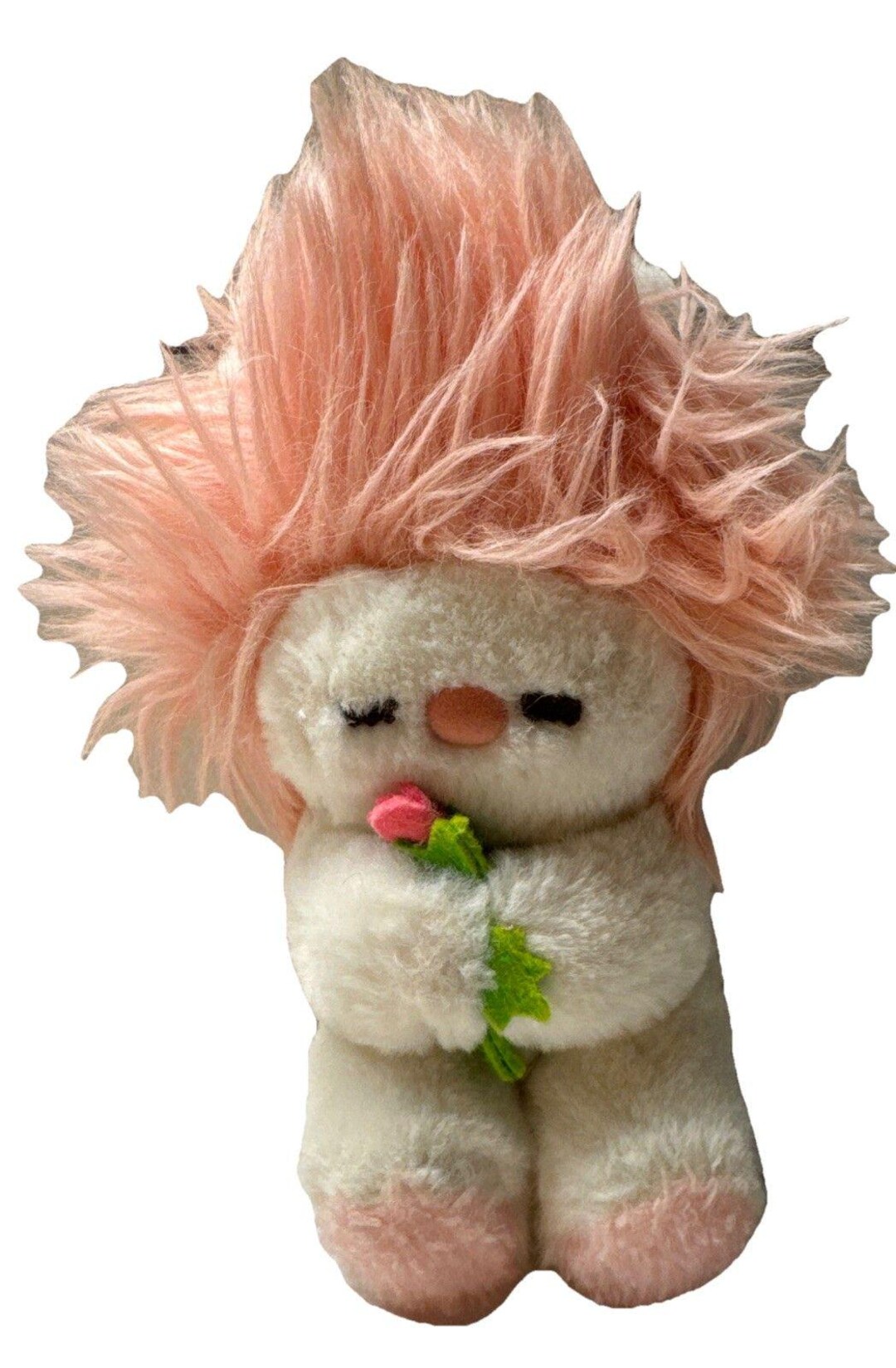 Vintage Dakin Nature Babies Frou Frou 6" Plush Pink Fuzzy Hair W ...