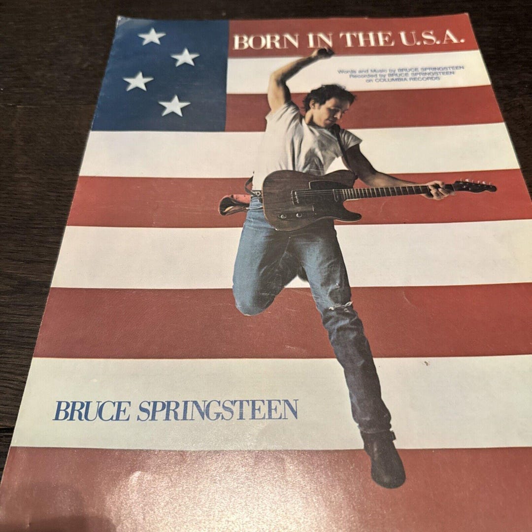 1984 Bruce Springsteen Piano Born in the USA Songbook Book Pamphlet - Etsy