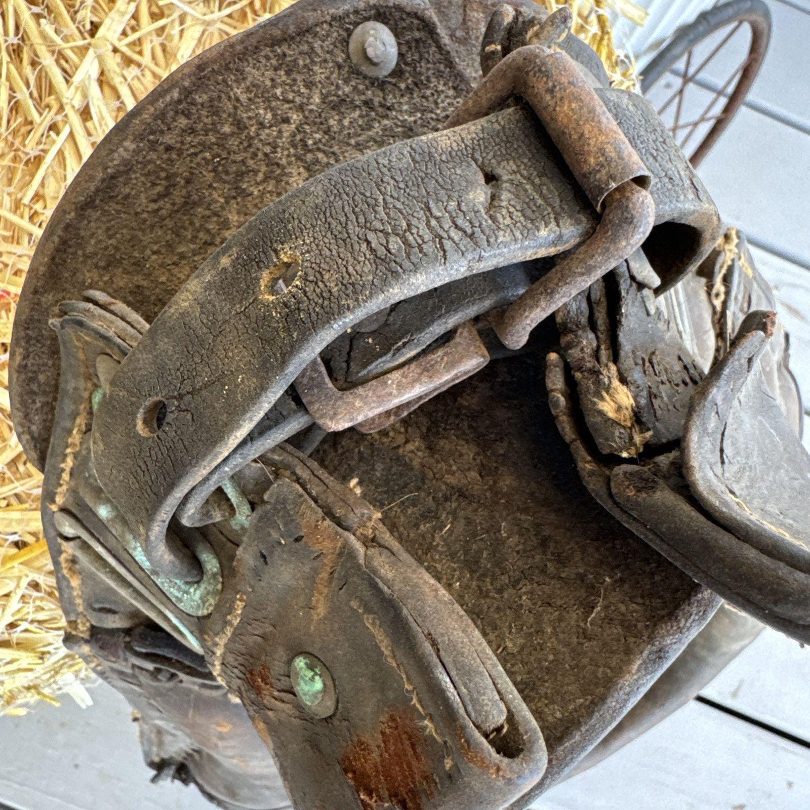Antique 19th C. Leather Horse Collar Yoke Western Americana Decor ...