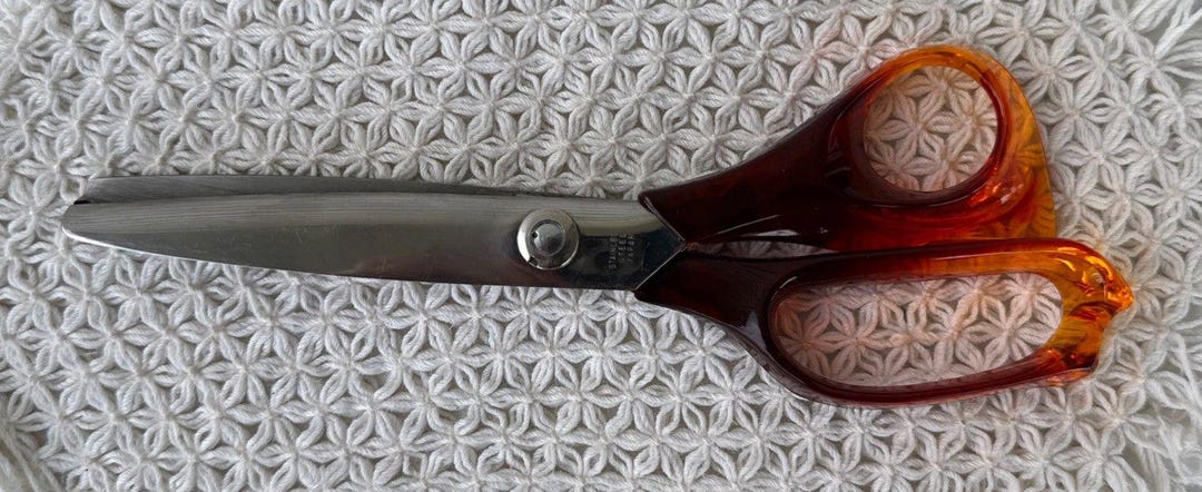 Amber Handled Pinking Sewing Shears Scissors Japan VTG - Etsy