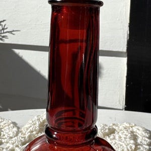 Vintage Avon Ruby Red Topaz Genie Cologne Perfume Bottle Vase *empty ...