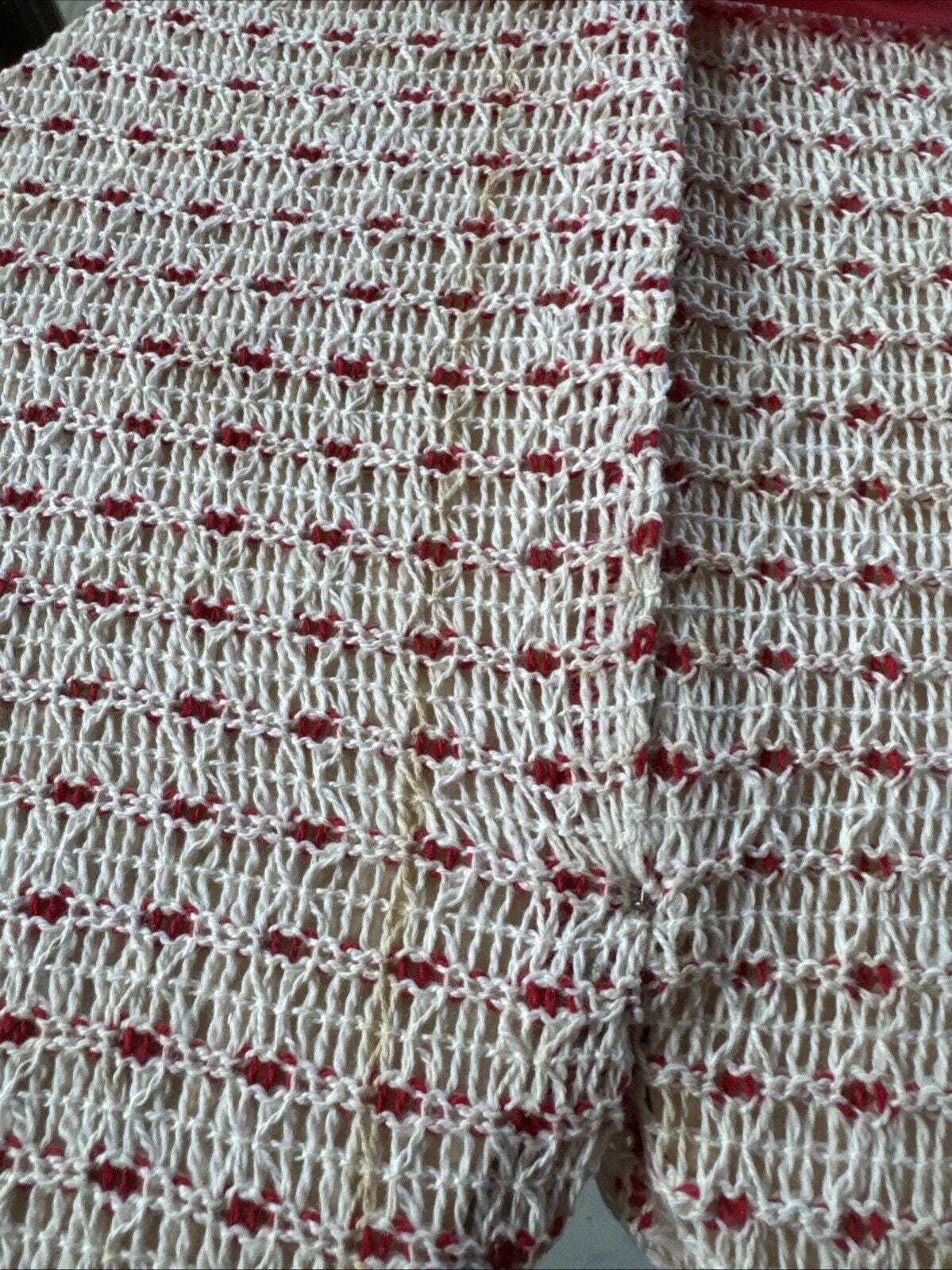 VTG 2 Hanson Cotton Dish Cloths W/poem Red & White Spunwell Bloomers ...