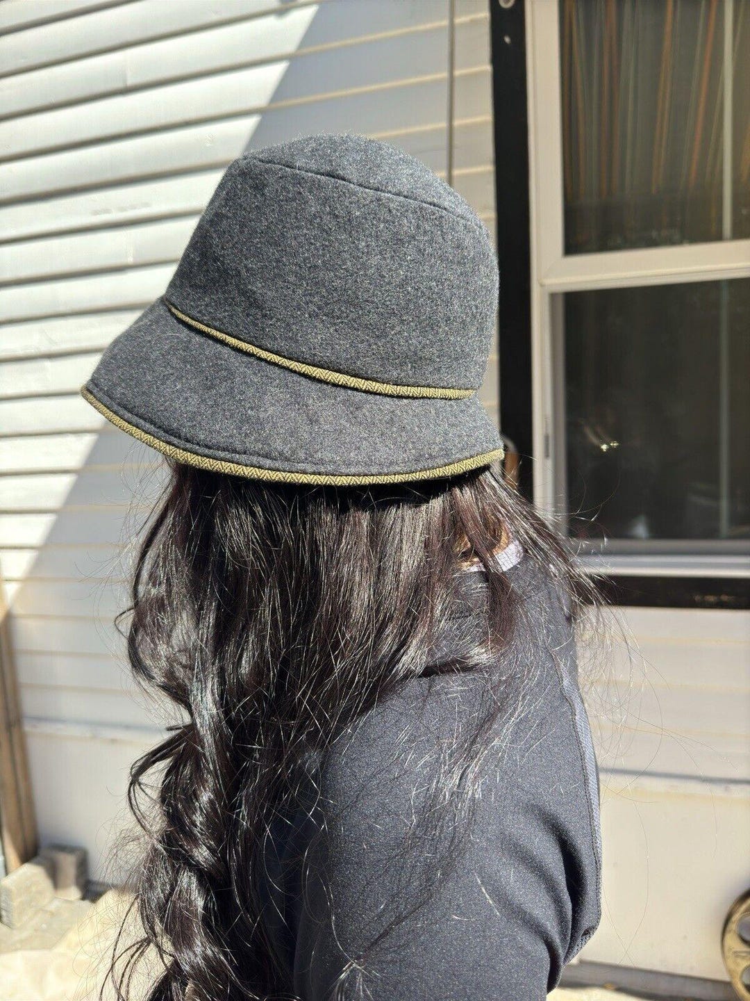 Italian Made Bao Wool Bucket Hat Green & Gray - Etsy