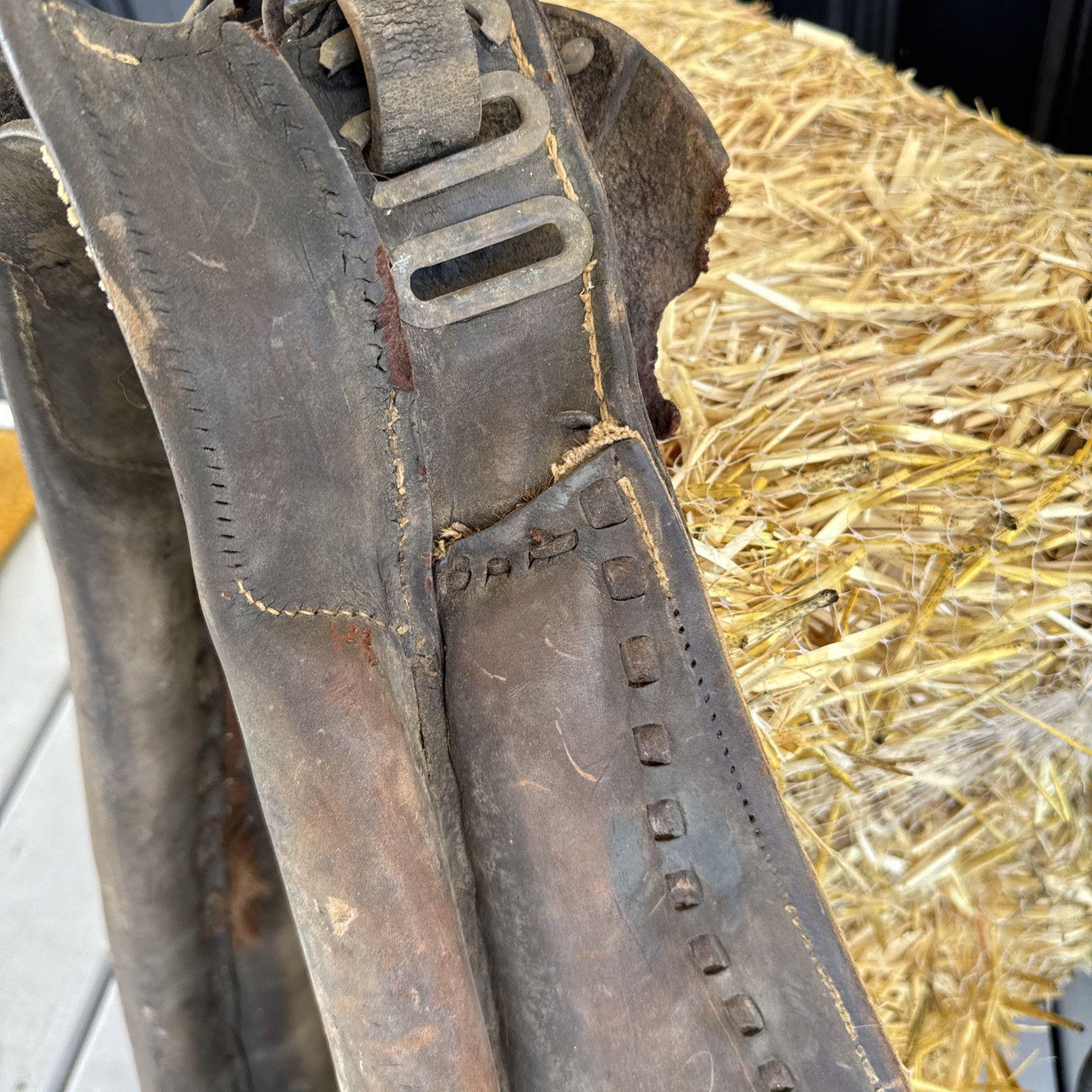 Antique 19th C. Leather Horse Collar Yoke Western Americana Decor ...