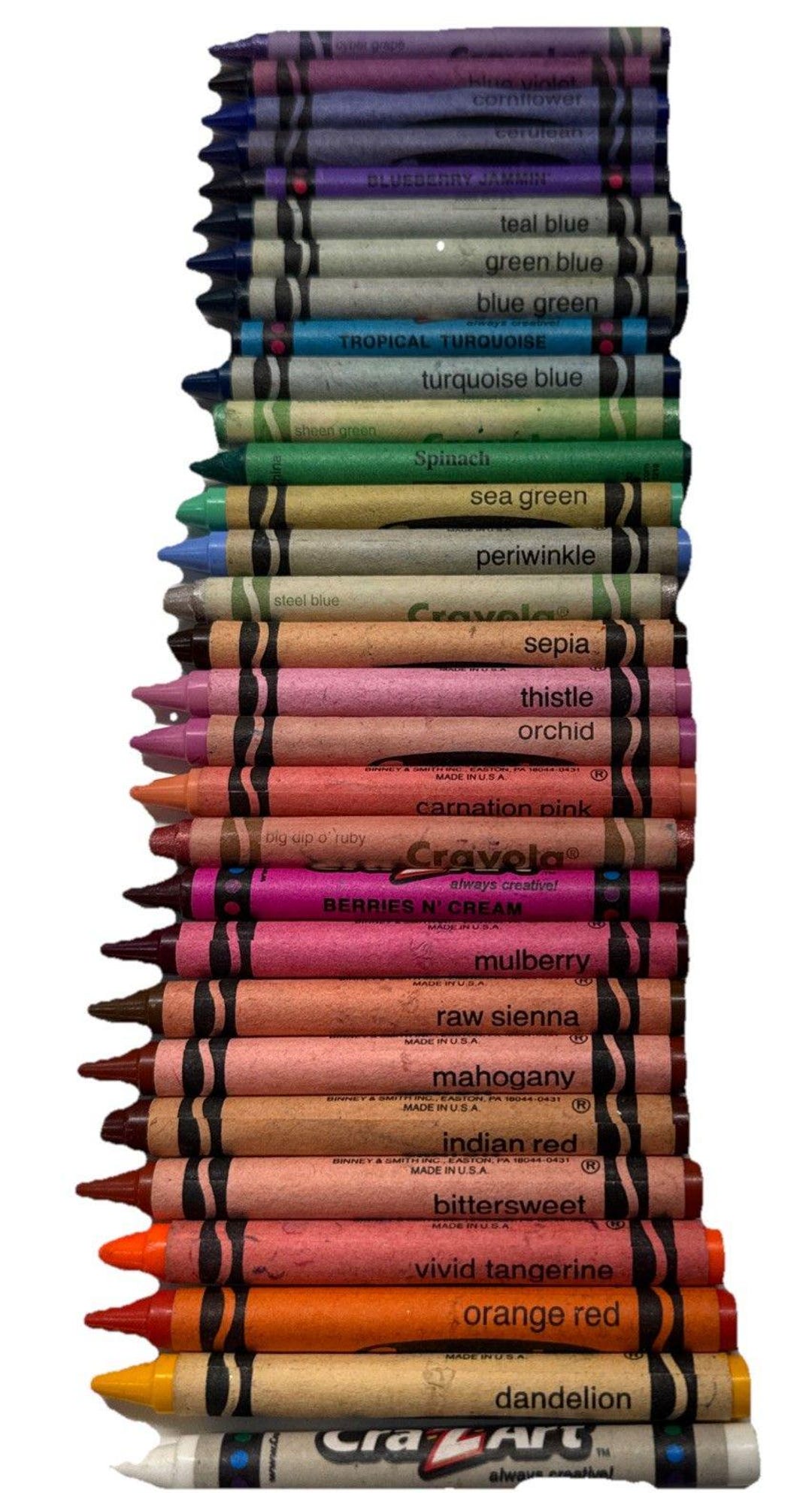 Lot Discontinued Crayola, Crazart, Crayons Red Dandelion Mulberry ...