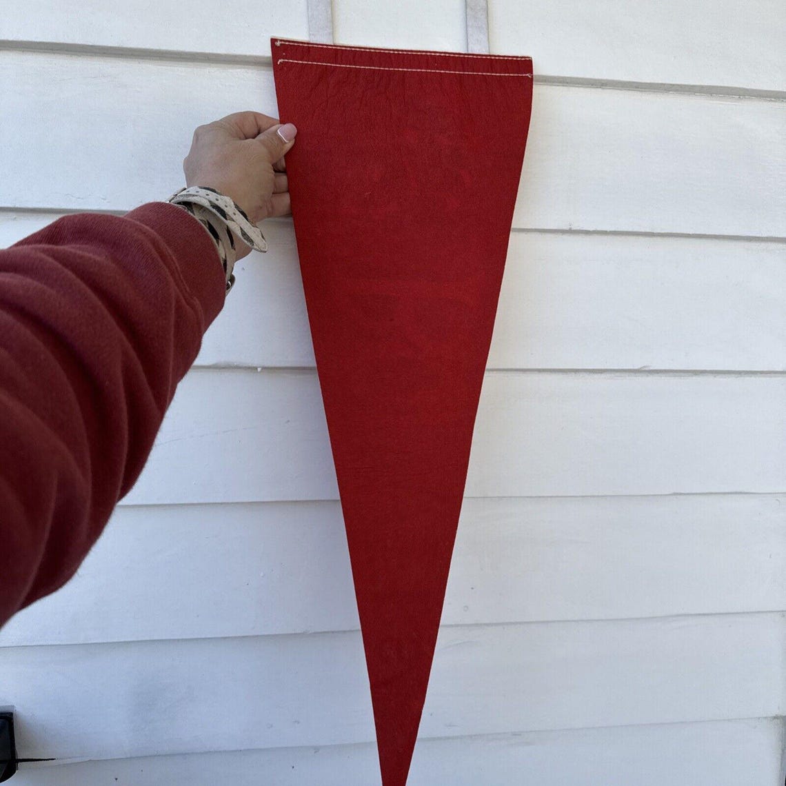 Boevers Beaver School Felt Flag Pennant 8 X 23 Red White - Etsy