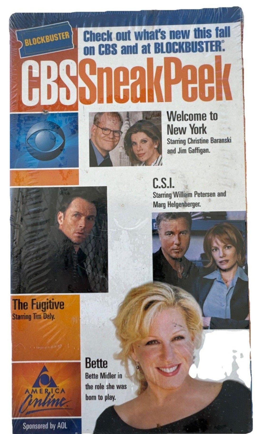 Blockbuster CBS Sneak Peek VHS Bette Midler Welcome to New York CSI the ...