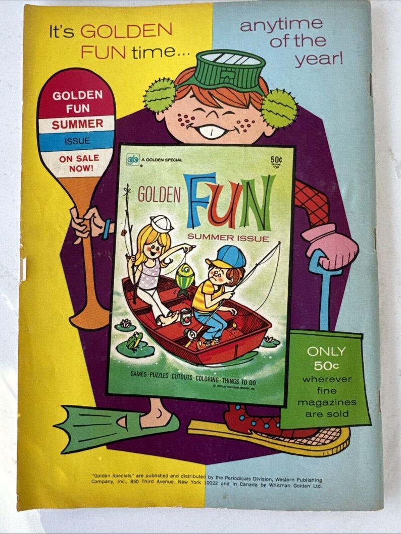 Rare 1973 Vintage Golden Key Comics Fun Jokes by Cracky! Western ...