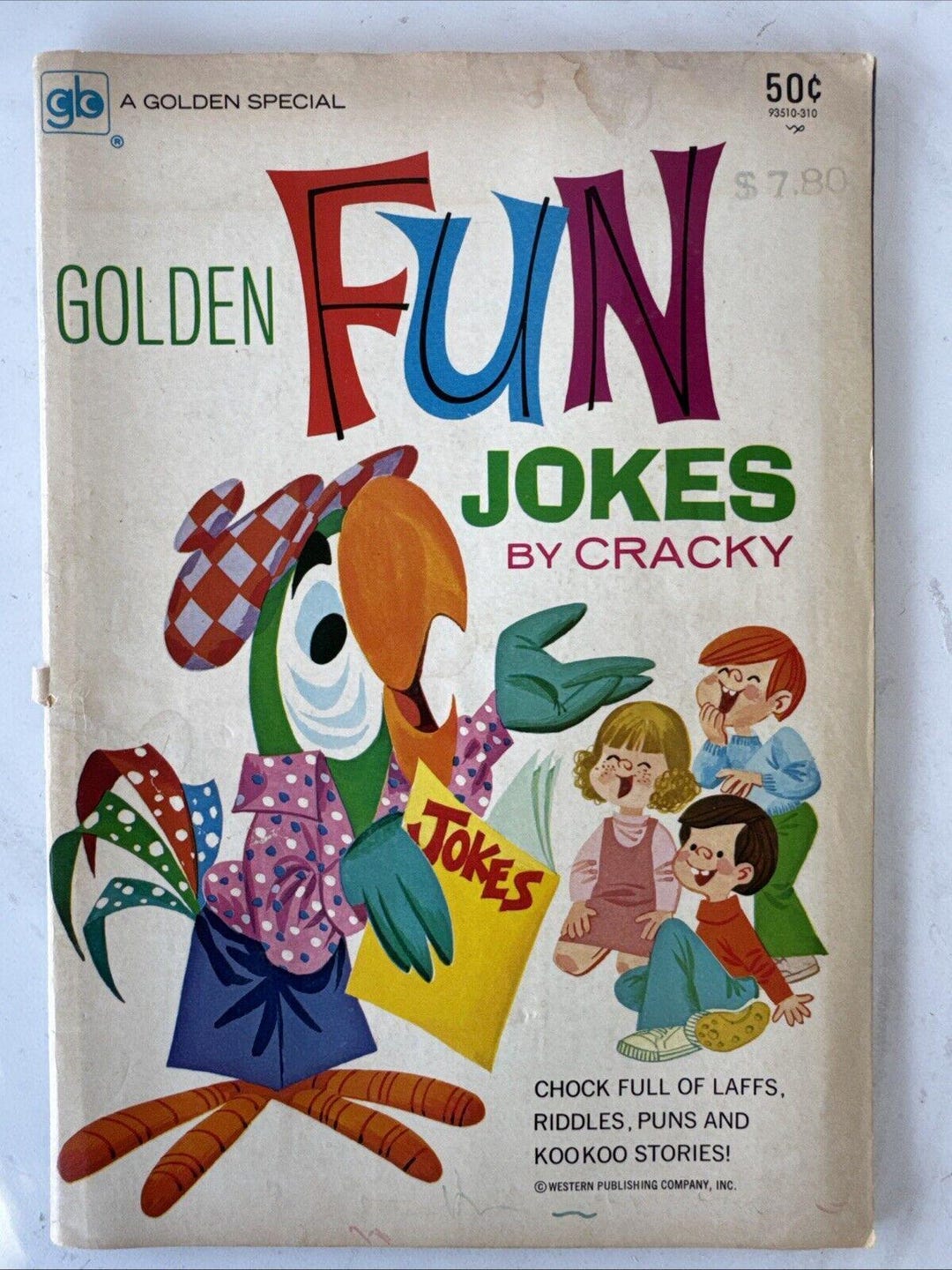 Rare 1973 Vintage Golden Key Comics Fun Jokes by Cracky! Western ...