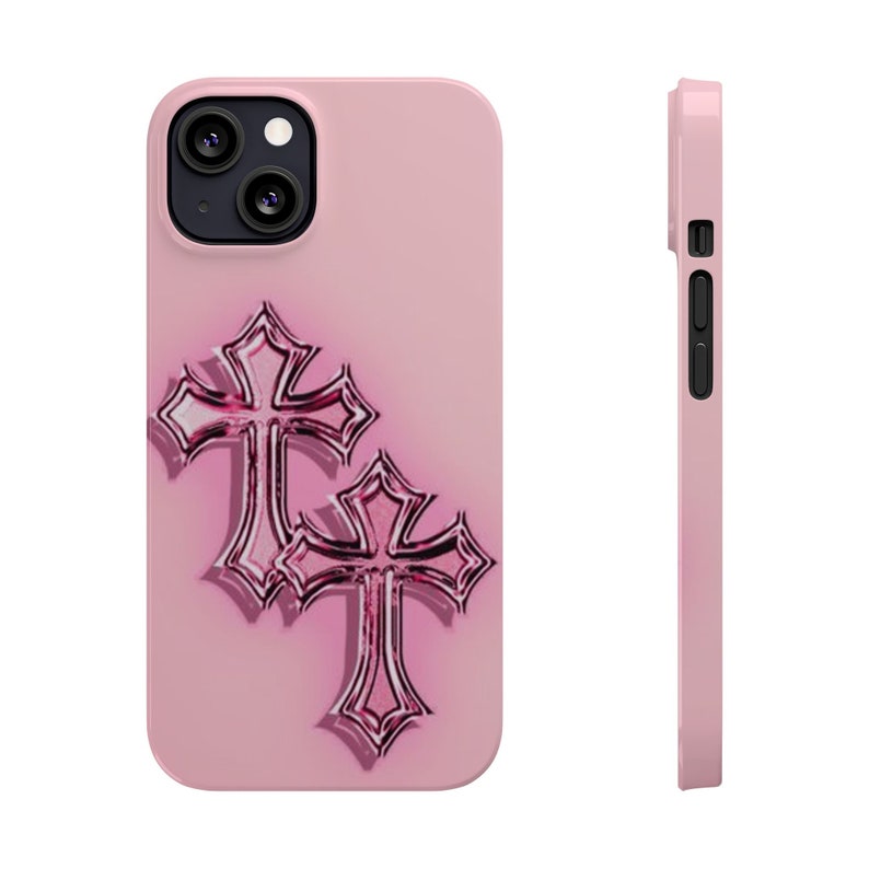 Y2k Pink Cross Phone Case - Etsy