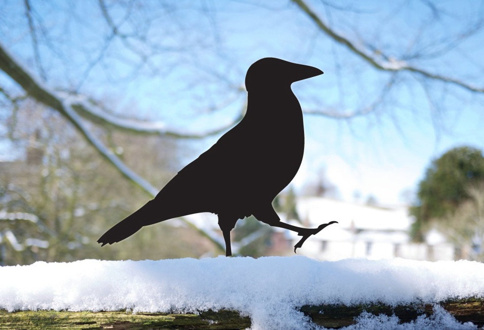 Garden Raven Yard Art Gift Metal Bird Sculpture for Garden | Etsy