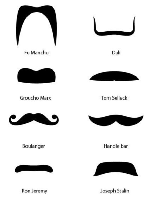 Mustache Wall Stickers Commedia baffi Divertimento Celebrità - Etsy Italia
