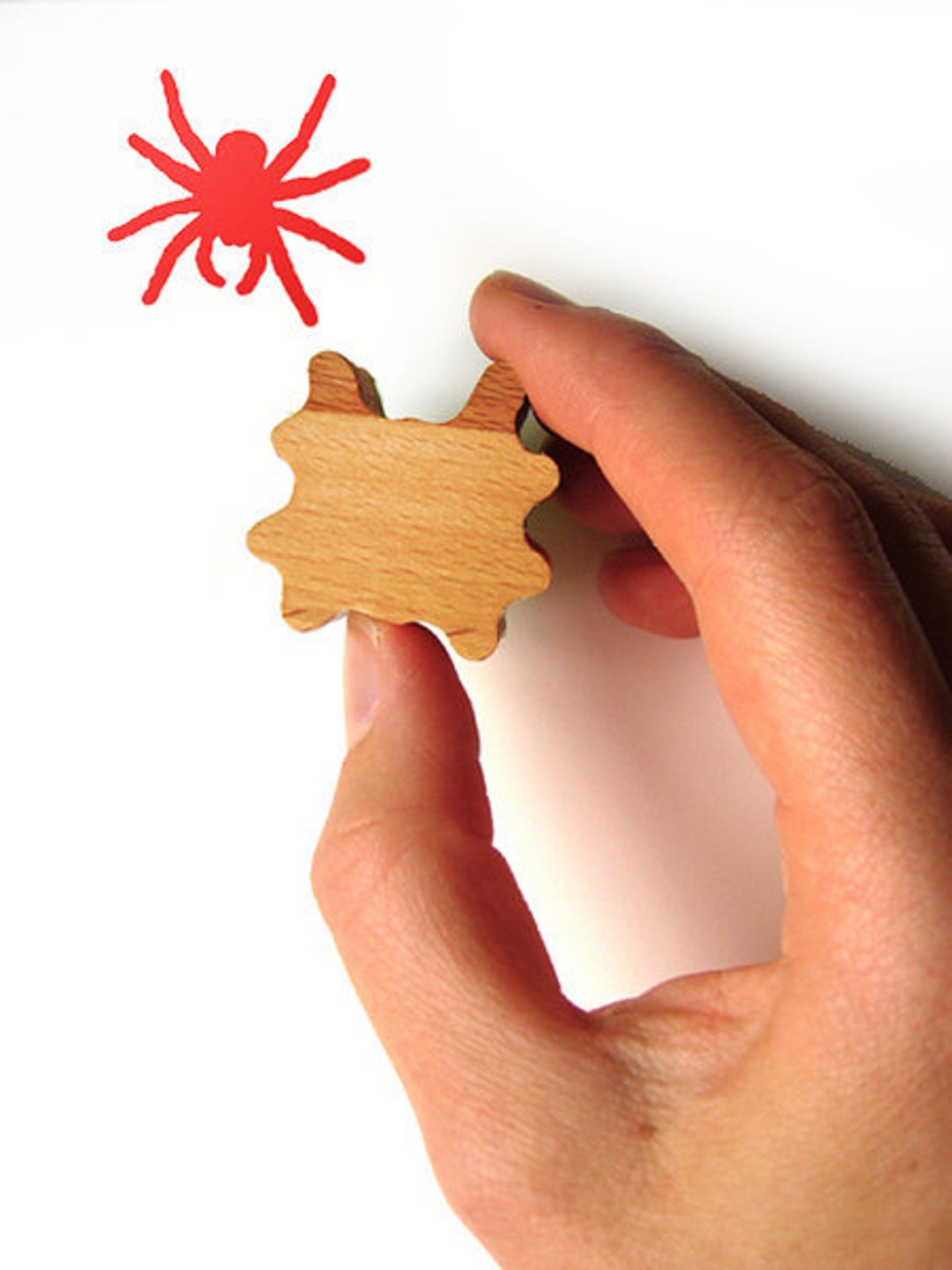 Spider Rubber Stamp Wooden Spider Stamp for Card Making and - Etsy