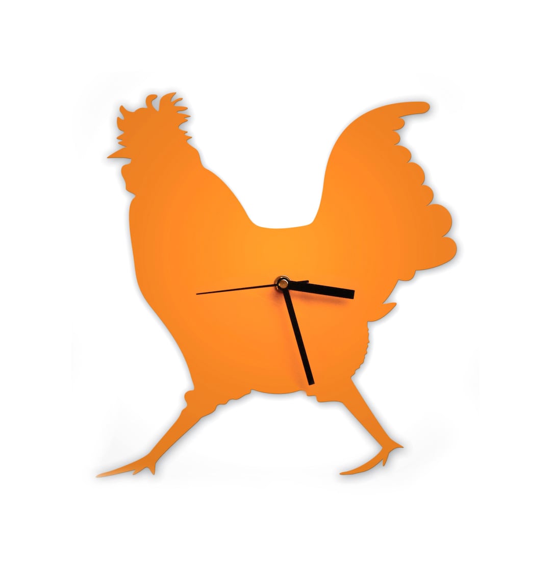 Cockerel Wall Clock Chicken Clock - Etsy