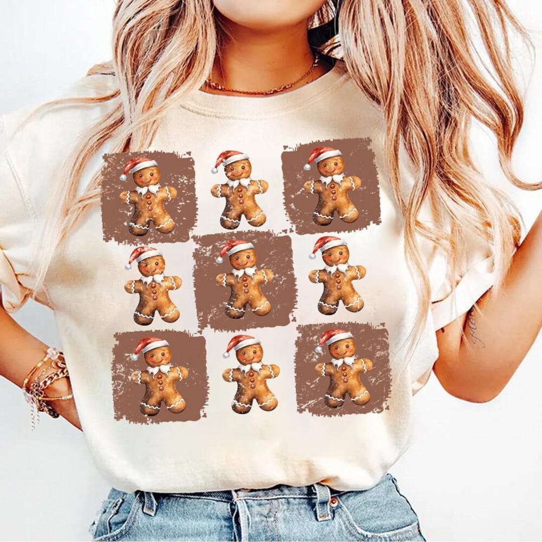 Retro Checkered Gingerbread Man PNG, Trendy Christmas PNG, Distressed ...