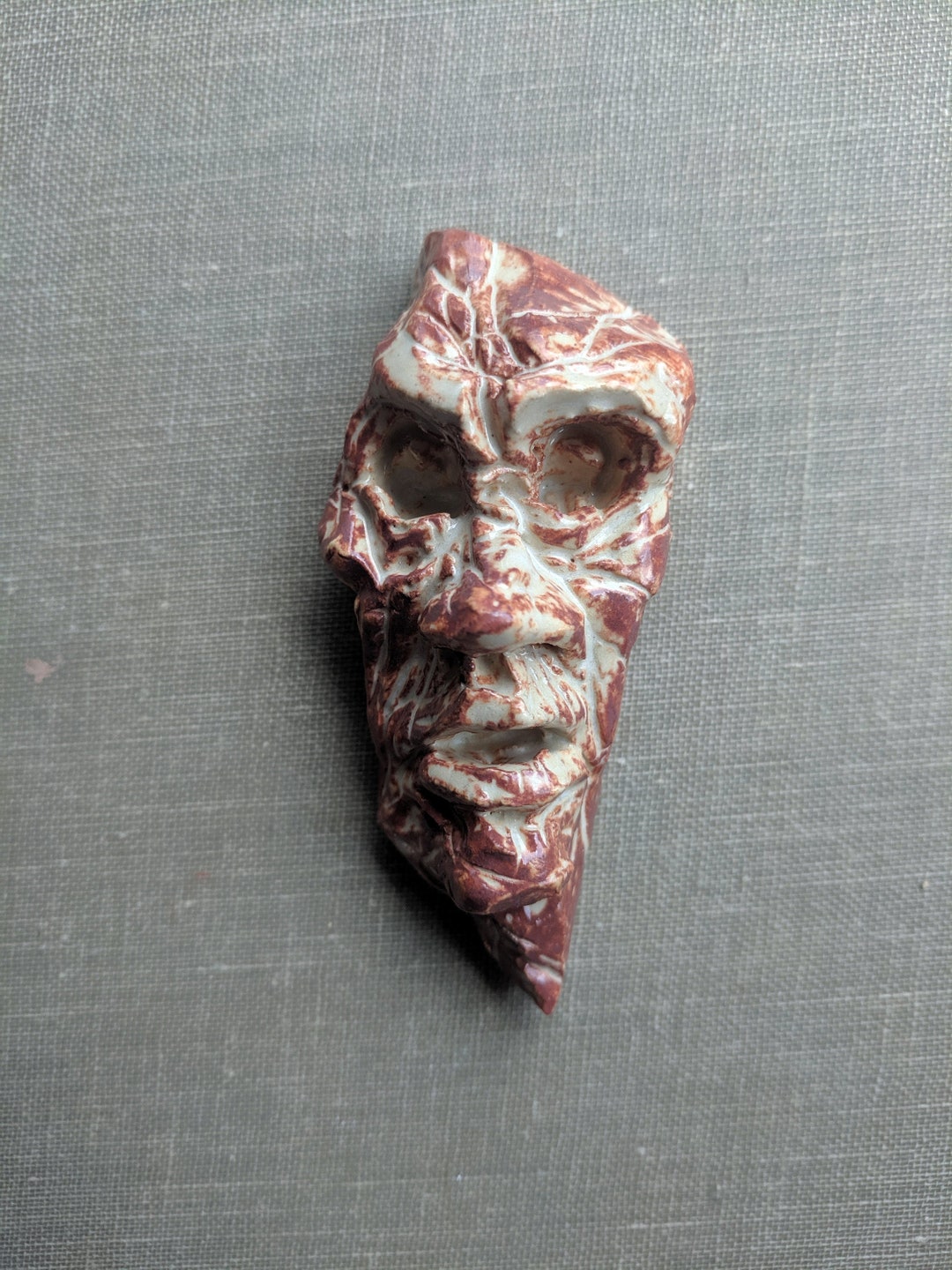 Creepy Head Talisman - Original Handmade Hanging Ceramic Sculpture - Etsy