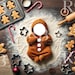 Gingerbread Man Face Insert Composite Newborn Digital Backdrop Baby ...