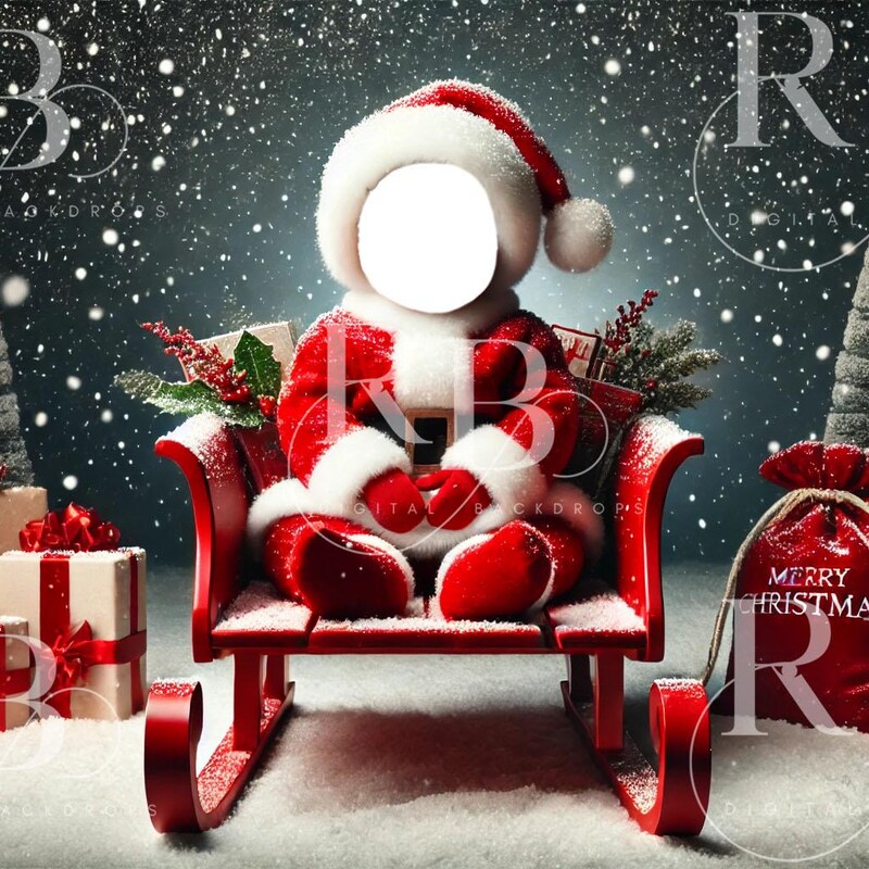 Santa Backdrop - Etsy