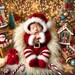 Christmas Face Insert Santa Claus Newborn Baby Digital Backdrop ...