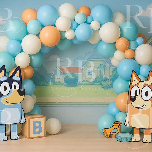 Bluey Backdrop - Etsy