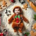 Gingerbread Man Face Insert Composite Newborn Baby Digital Backdrop ...
