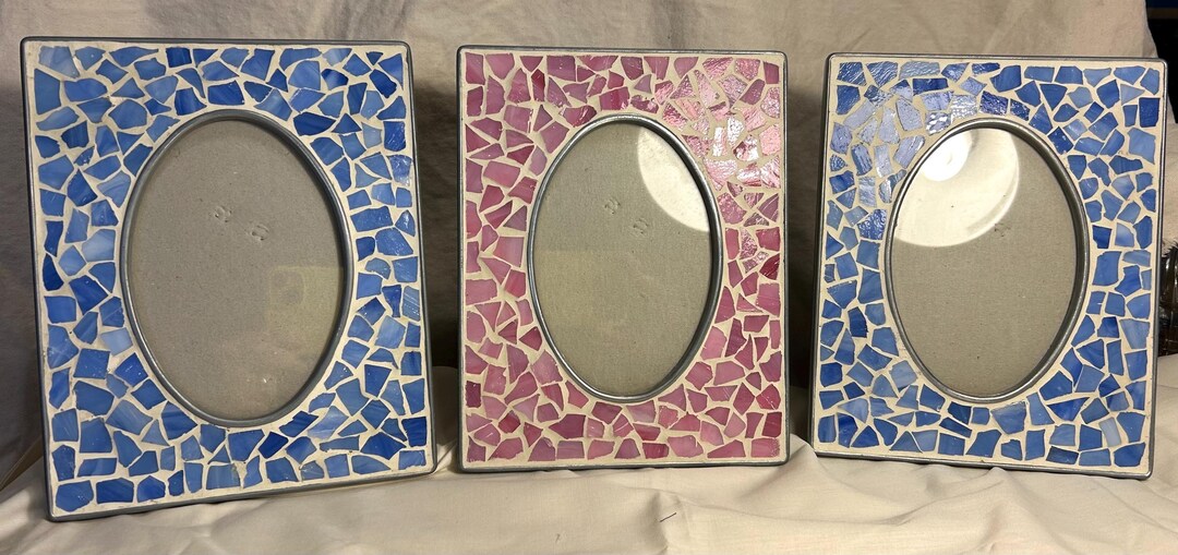 Mosaic Picture Frames Set of Three - Etsy