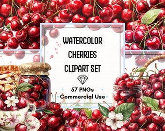 Mixed Fruits Clipart Set – Summer Fruit Salad, Bowls & Slices | 57 PNG ...