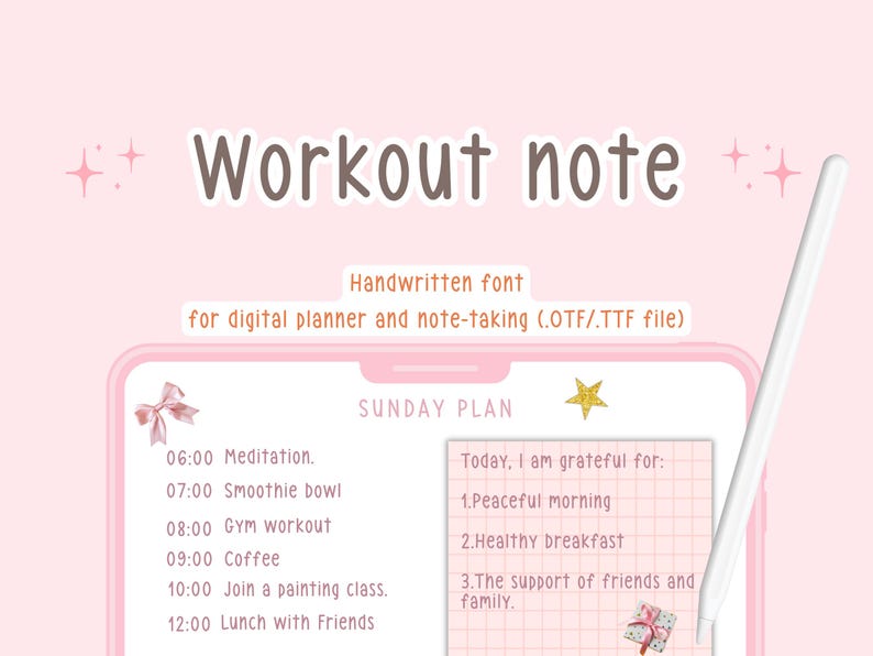 Handwriting Font, Cute Note-taking Font (OTF, TTF) - Etsy
