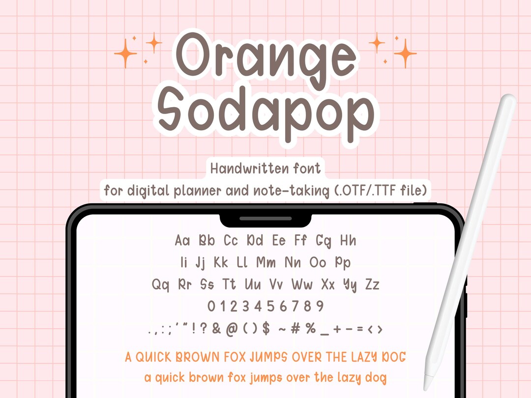Handwriting Font for Digital Planner, Note-taking (OTF, TTF) - Etsy