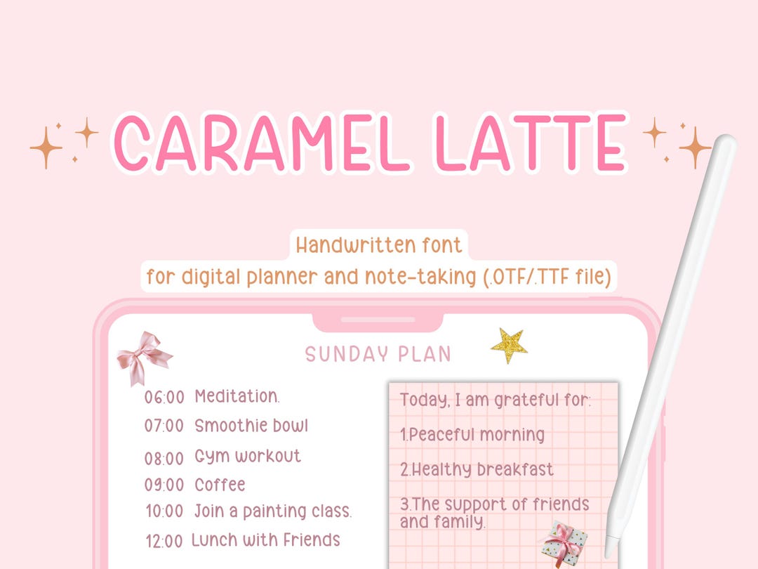 Handwriting Font, Cute Planner Font for Goodnotes (OTF, TTF) - Etsy