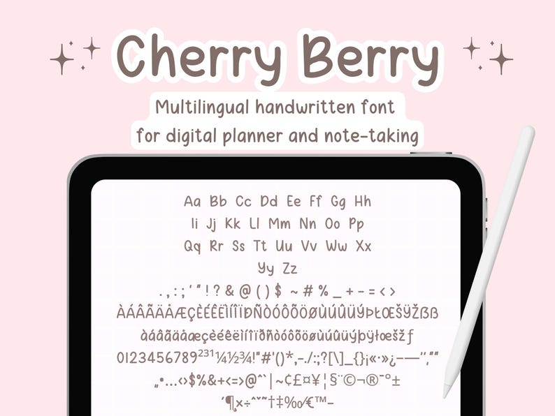 Handwriting Font, Digital Planner Font, Cute Note-taking Font (OTF, TTF ...