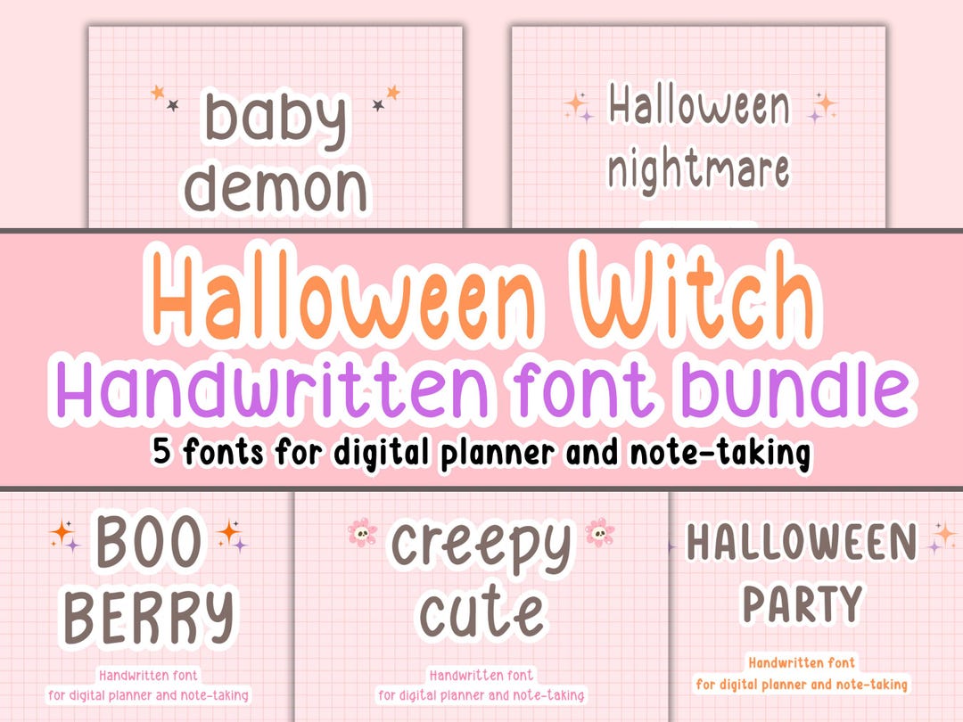 Handwriting Font Bundle,digital Planner Font,planner Fonts for Ipad ...