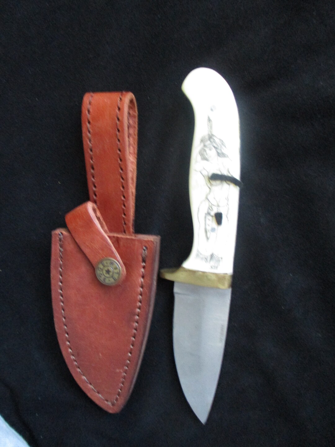 Scrimhaw, Single Blade, Hand Etched Nude Pinup Knife - Etsy