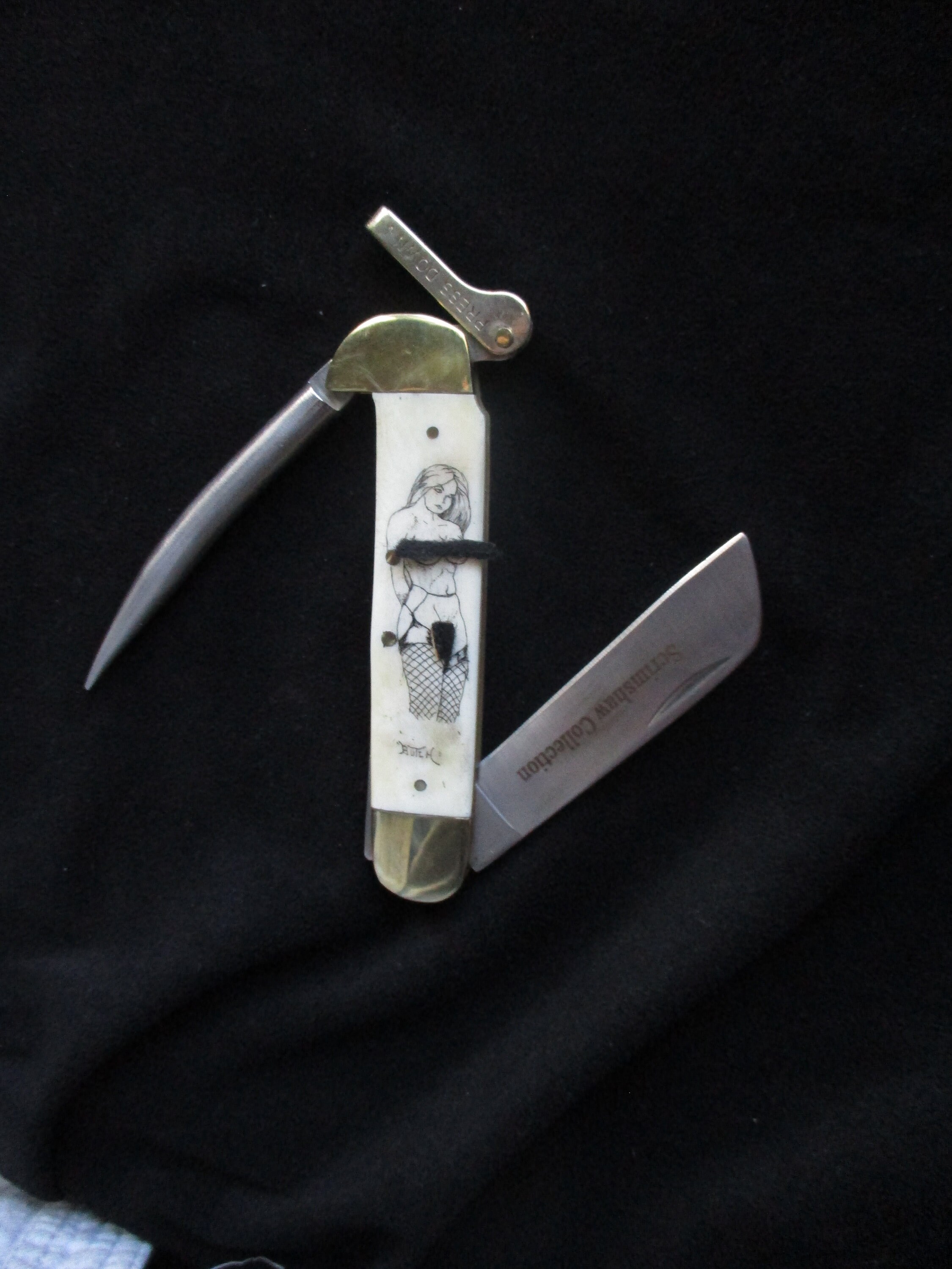 Scrimshaw Collection, Marlin Spike Knife, Nude Pinup - Etsy