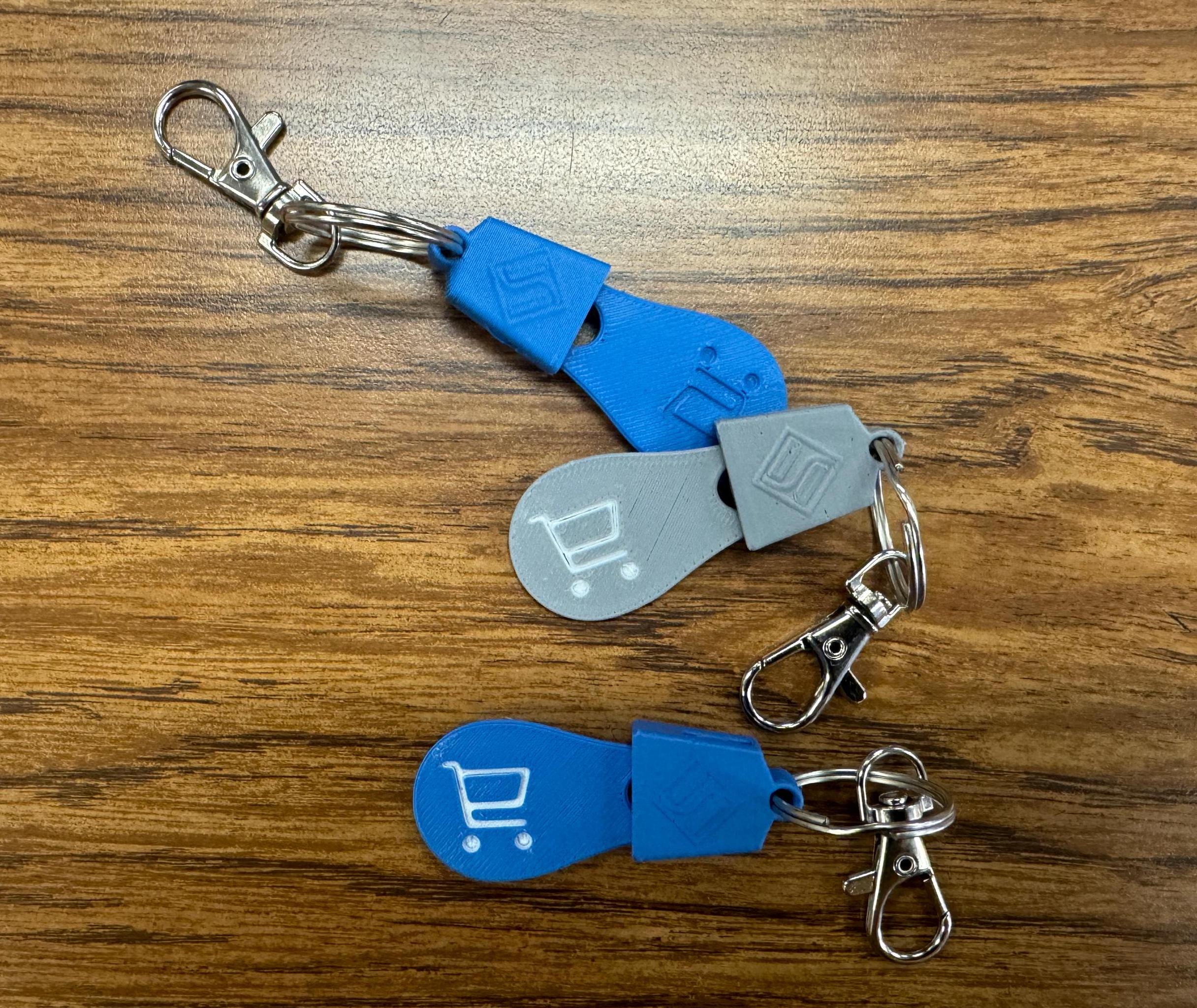 Coin Cart Keychain Aldi Inspired, Key Ring, Stocking Stuffer, Aldi Coin ...