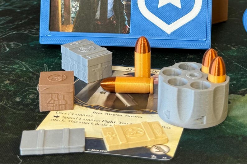 Ammo Tokens Arkham Horror LCG | Deluxe Ammo Bullets & Cylinder ...