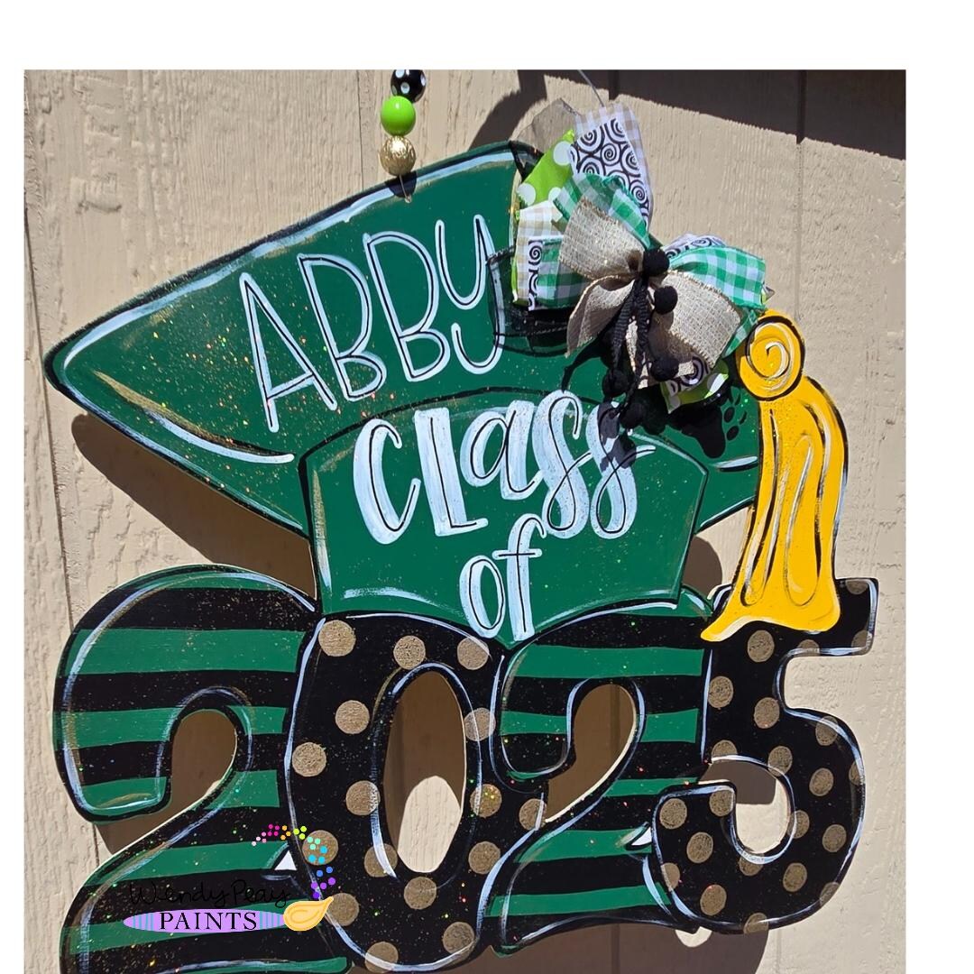 PRE-ORDER Graduation Door Hanger, Class of 2025, School Door Hanger ...