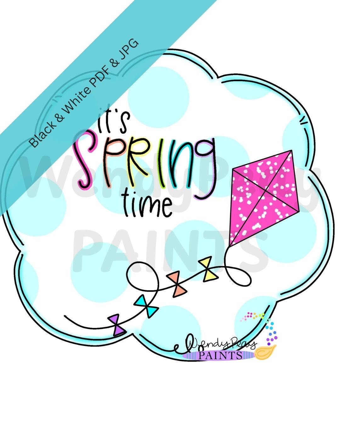 It's Spring Time Door Hanger Template: Spring Seasonal Decor (PDF & JPG ...