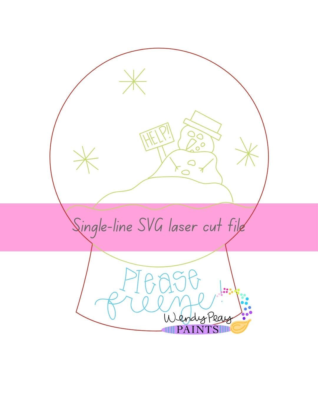 Please Freeze Snow Globe Winter Door Hanger SVG (digital Download) - Etsy