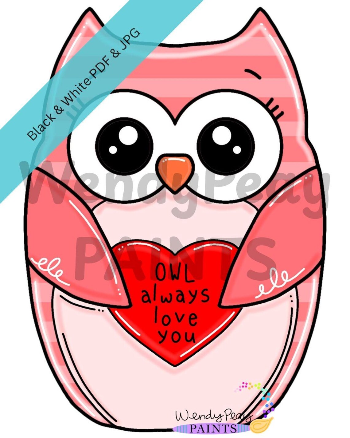 Owl Always Love You Valentine Door Hanger Template (PDF & JPG) - Etsy