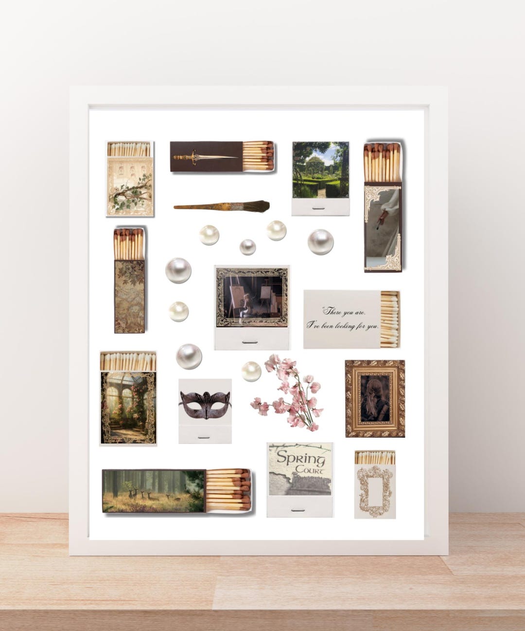 ACOTAR Matchbox Collage Art: Fantasy-inspired Framed Print - Etsy